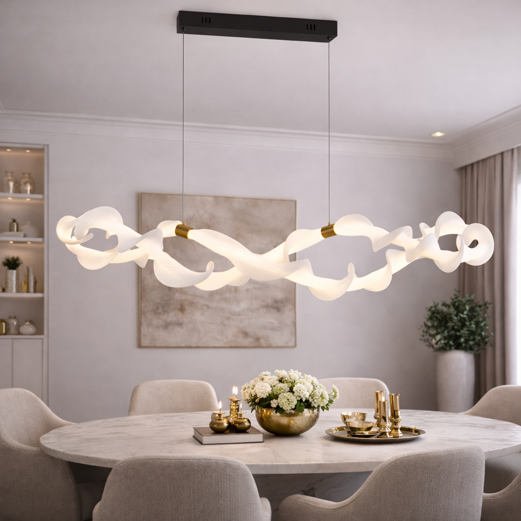 Lustra LED Suspendata Acril LT762/2GD, 36W, Lumina Calda/Neutra/Rece 3 ...