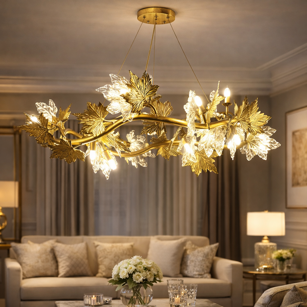 Candelabru Modern, CM260/800GD, 8xE14, Diametru 80cm, Auriu, Inaltime ...