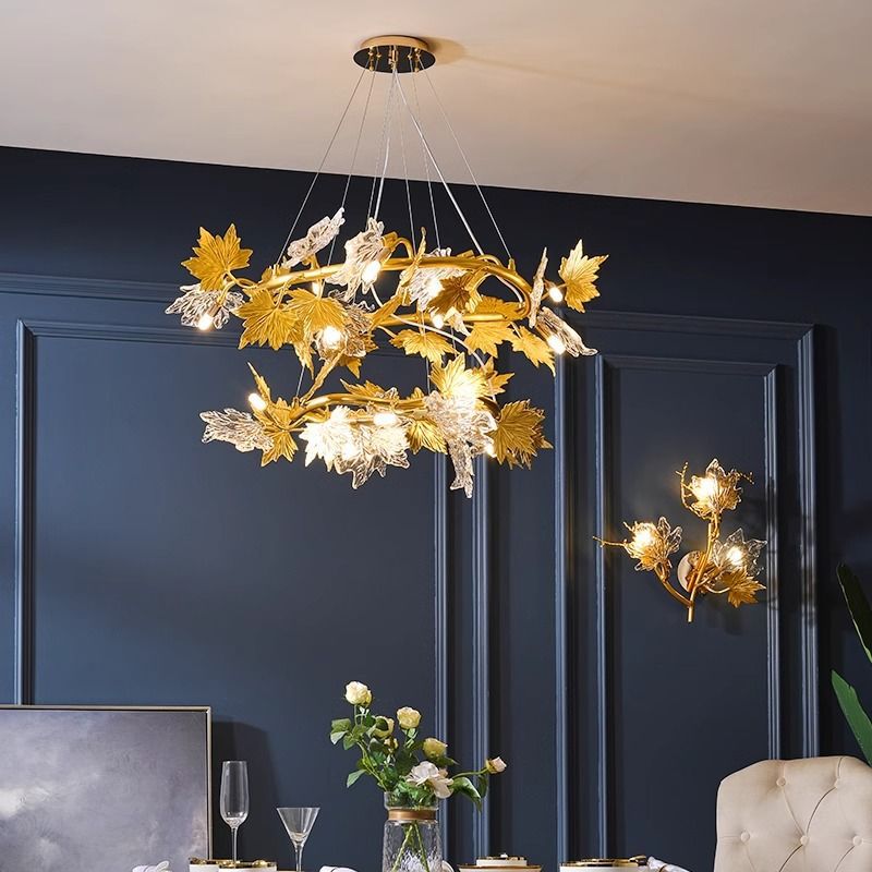 Candelabru Modern, CM260/400+800GD, 12xE14, Diametru 80cm, Auriu, Inal ...