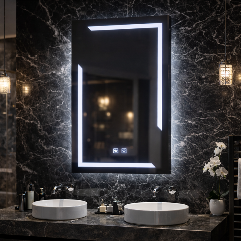 Oglinda LED Rectangulara, 45x60cm, ECLISSA Touch, Sistem Dezaburire, D ...