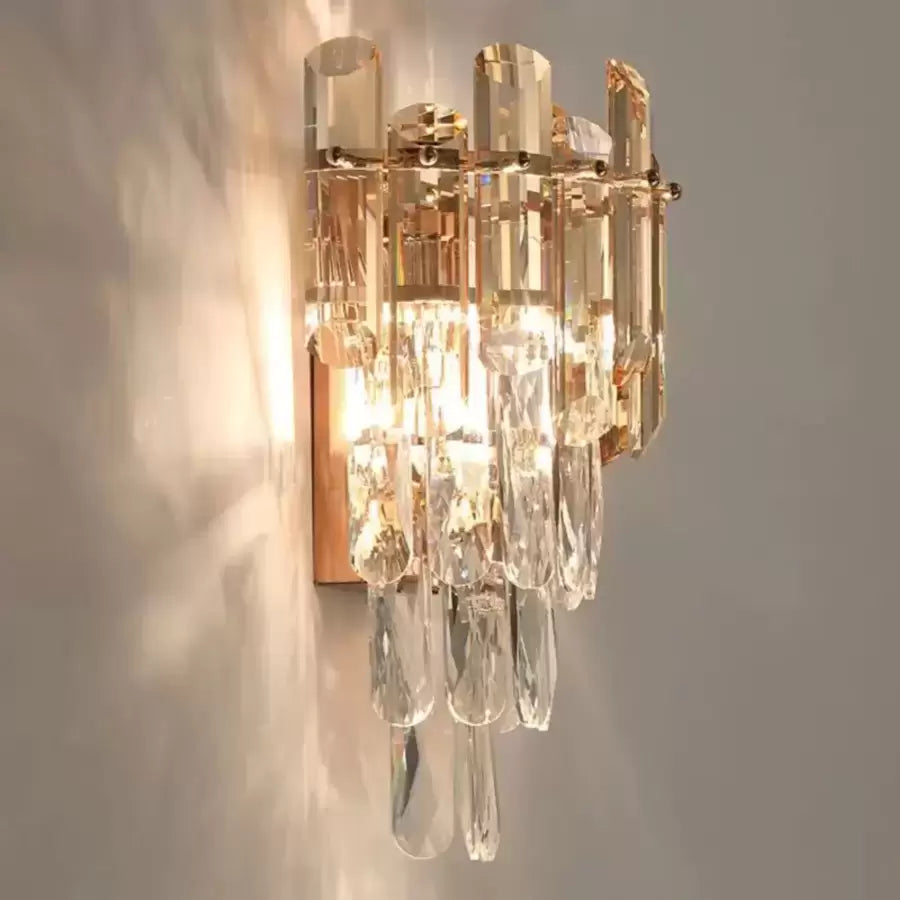 Aplica Cristal Lorena 2x E27 Auriu – Alessandro Design