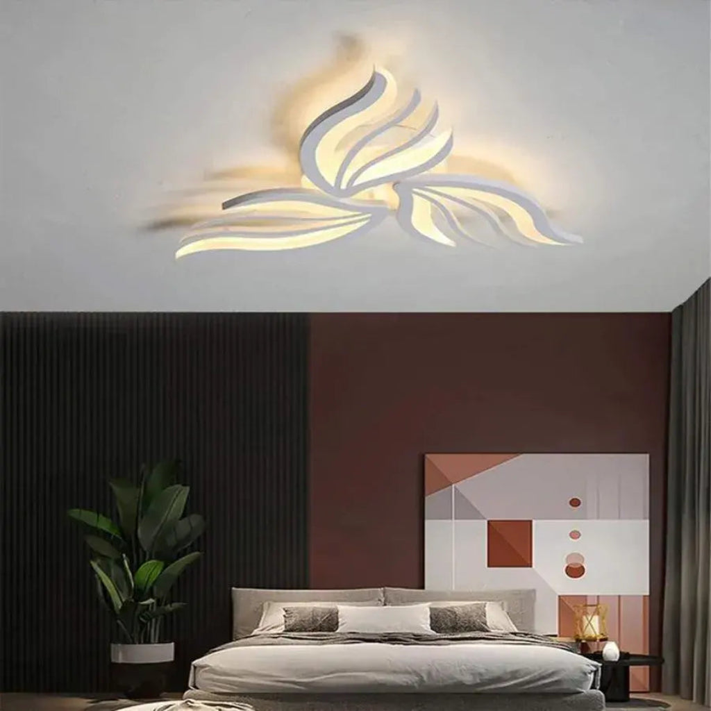 Lustra LED cu telecomanda SAKURA 37W, 3 Petale, lumina Rece/Calda/Neut ...