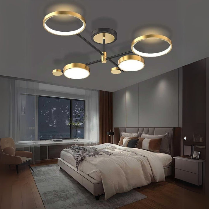 Lustra LED cu Telecomanda MARIA, 4 Elemente, 22W, Lumina Calda/Rece/Ne ...